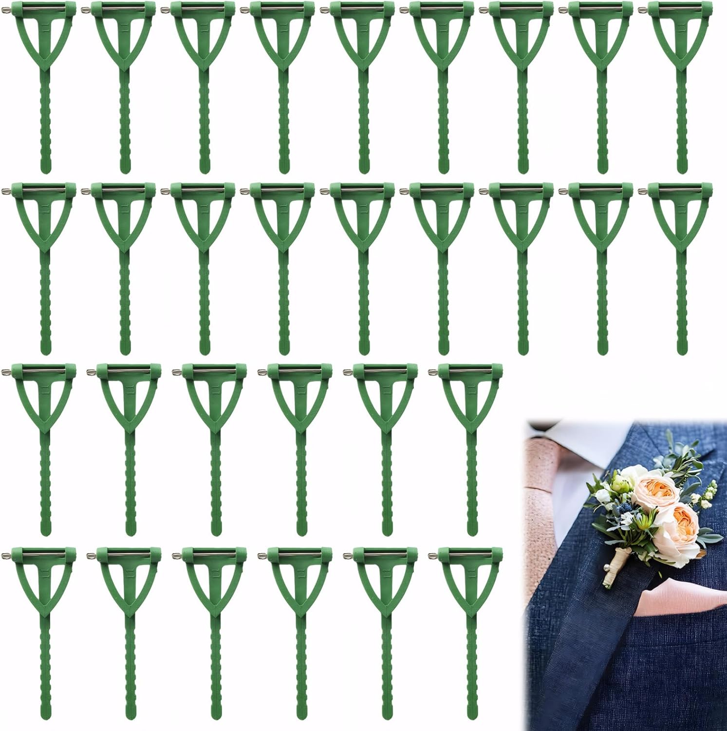 Amazon.com: 30PCS Boutonniere Pins, Corsage Pin, Boutonniere Supplies ...