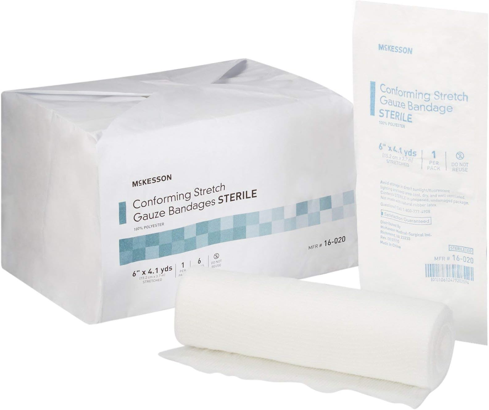 Amazon.com: MED PRIDE Sterile Conforming Stretch Gauze Rolls Pack of 6 ...