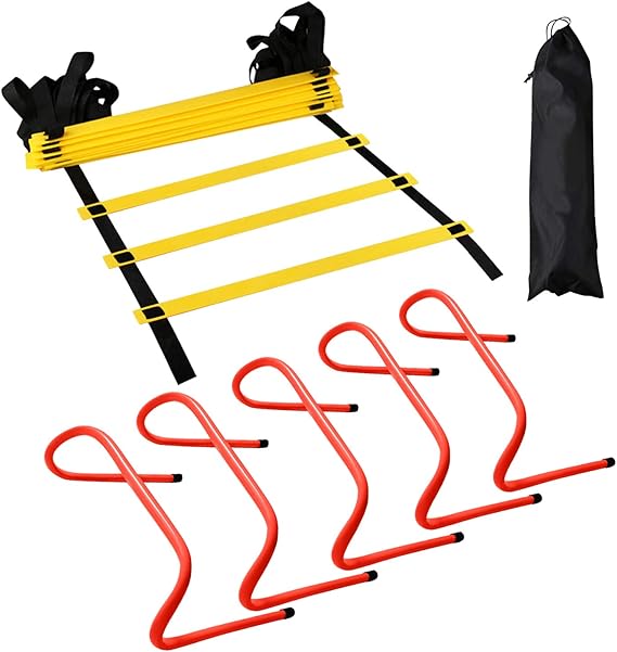 Amazon.com : 12 Rung Agility Training Ladder Kit – with A Carry Bag ...