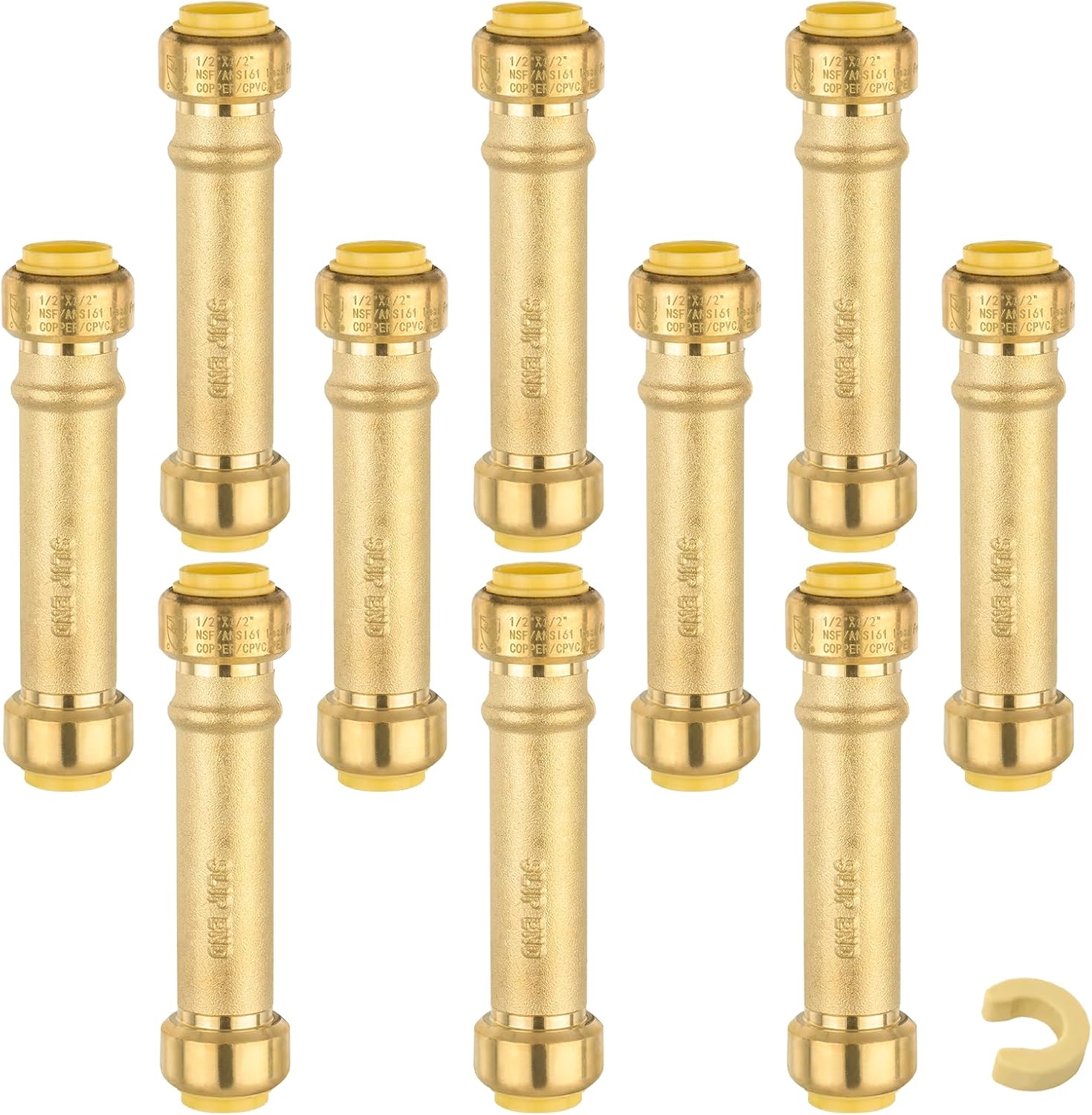 Amazon.com: GUOFIS Slip Coupling,1/2 Inch Push-fit Slip/Repair Coupling ...