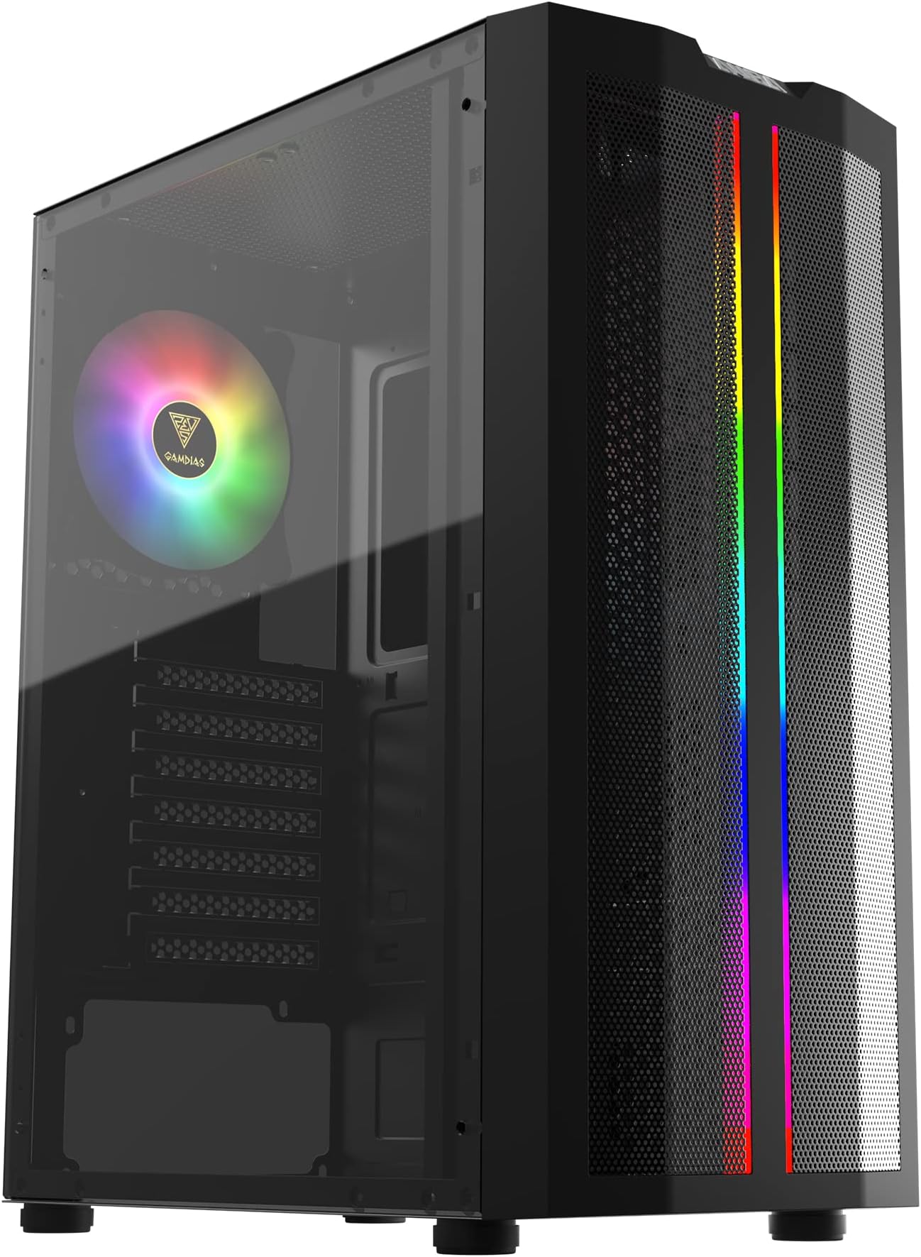 GAMDIAS AURA GC3 Gaming pc case, Mid-Tower ATX Case with Side Tempered ...