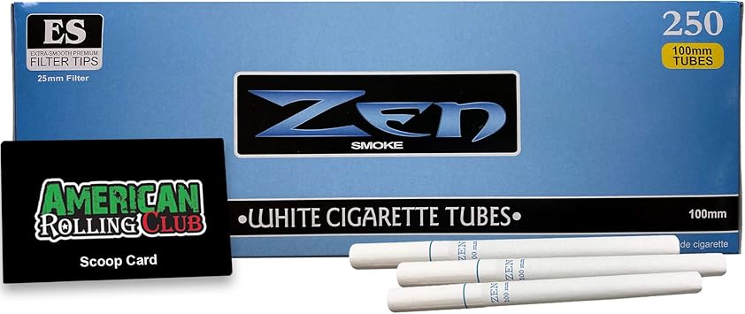 Amazon.com: Zen Cigarette Tubes | Light | 100's | 250 Tubes | Includes ...