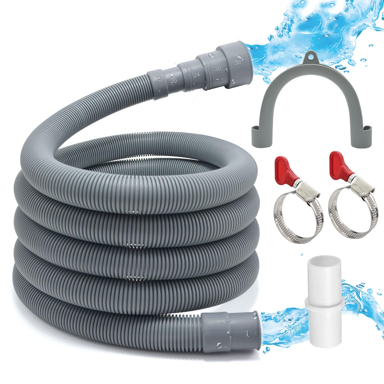 Amazon.com: TTFLEX Universal Washing Machine Drain Hose, Washer Drain ...