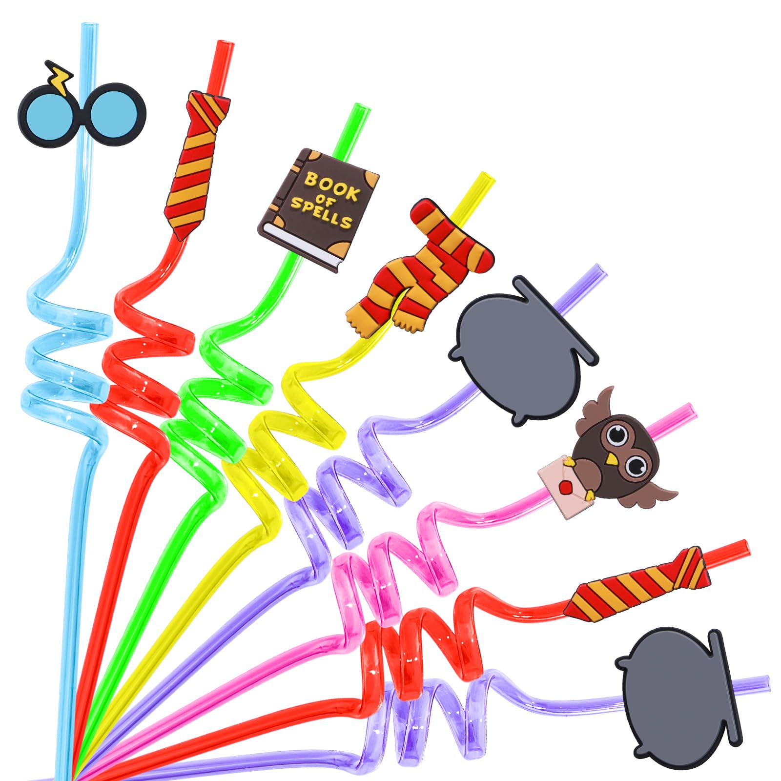 Amazon.com: 24pcs Wizard Party Straw Wizard Birthday Party Supplies ...