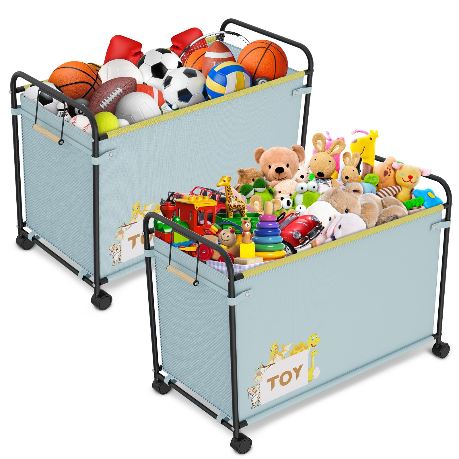 Amazon.com: Extra Large Toy Box, 180L Toy Storage Organizer with Wheels ...