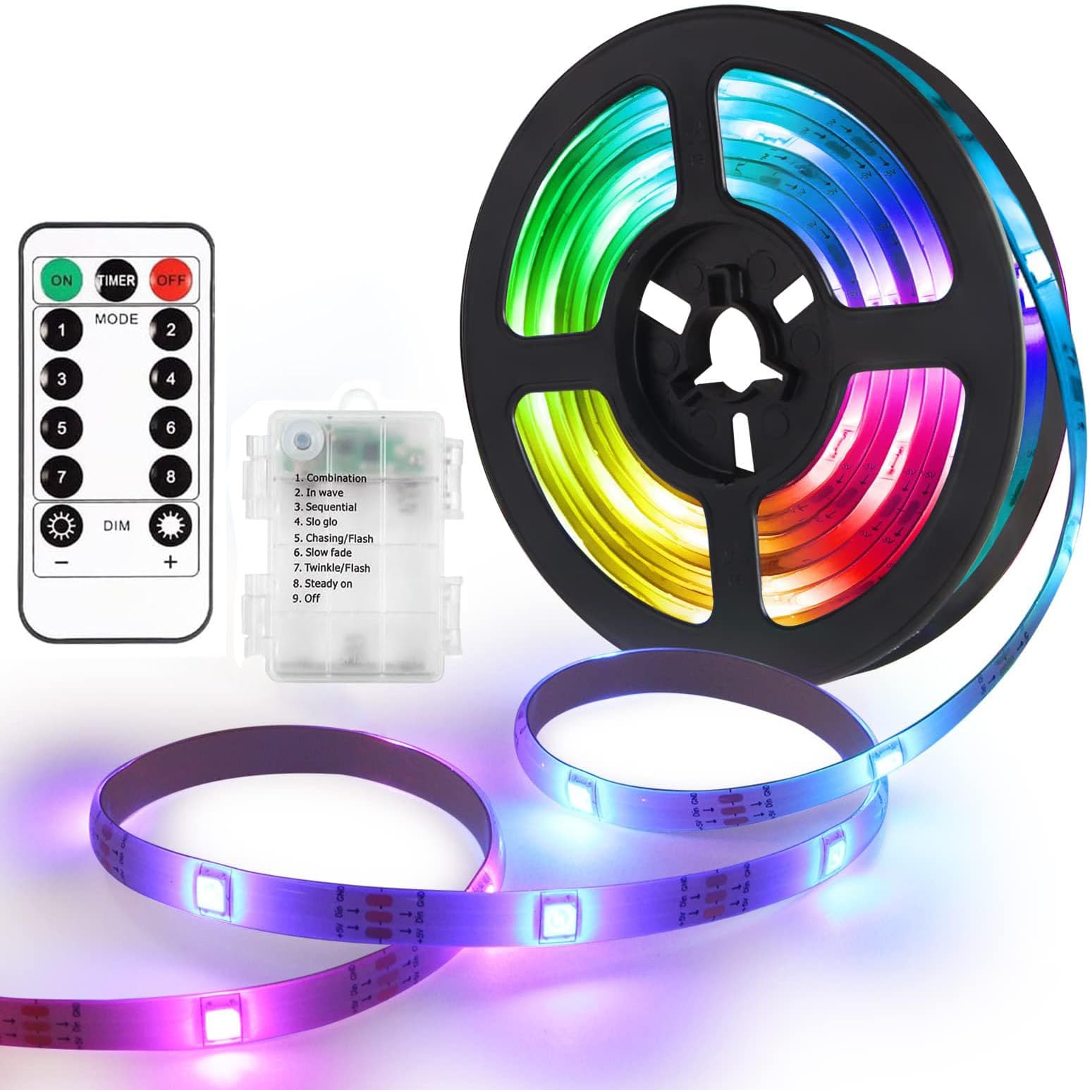 Foeska led strip batteriebetrieben,LED Streifen Stripe Licht Batterie ...