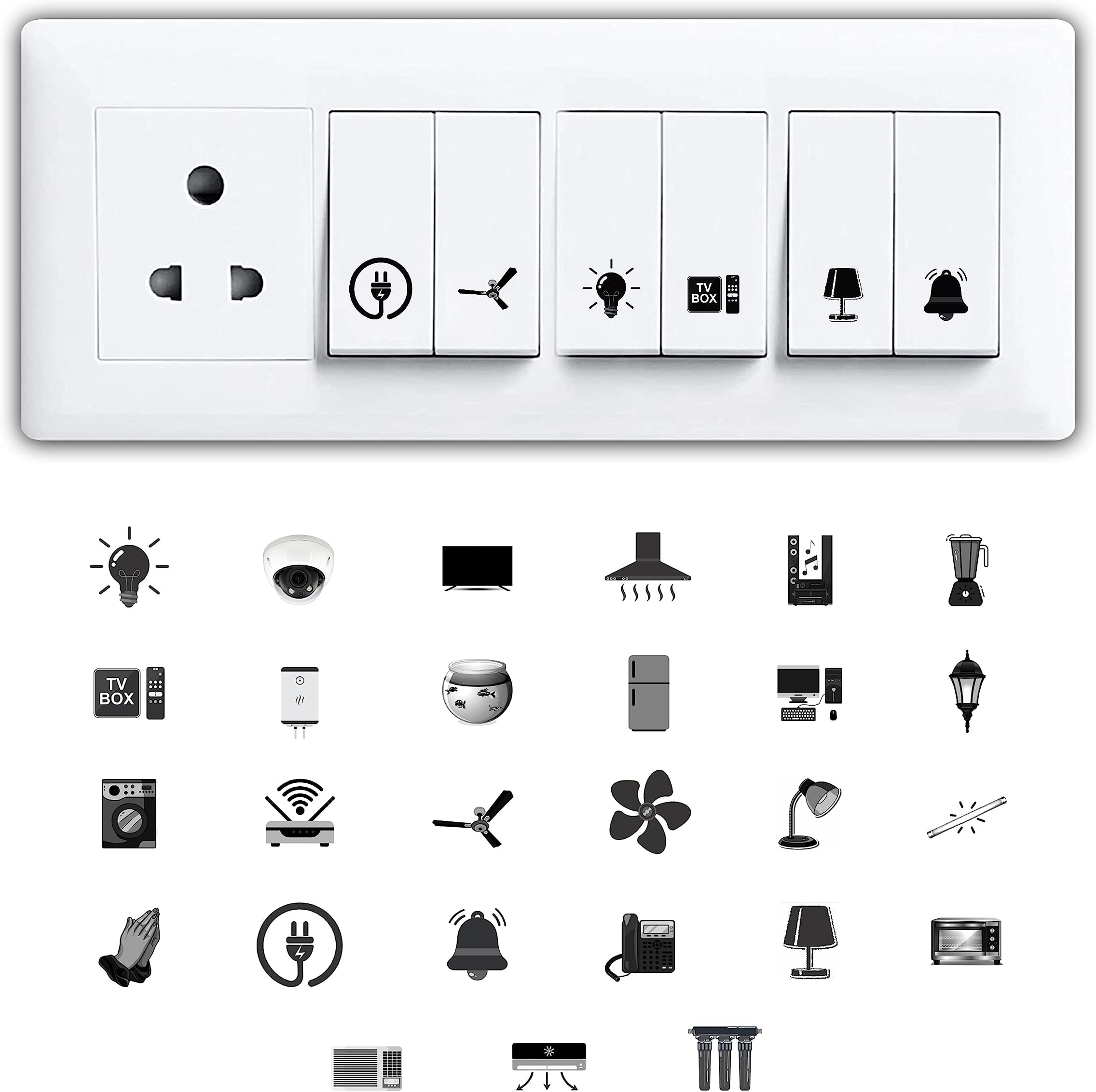 Kanuz Switch Id Label Sticker for Home Office Hospital Industry ...