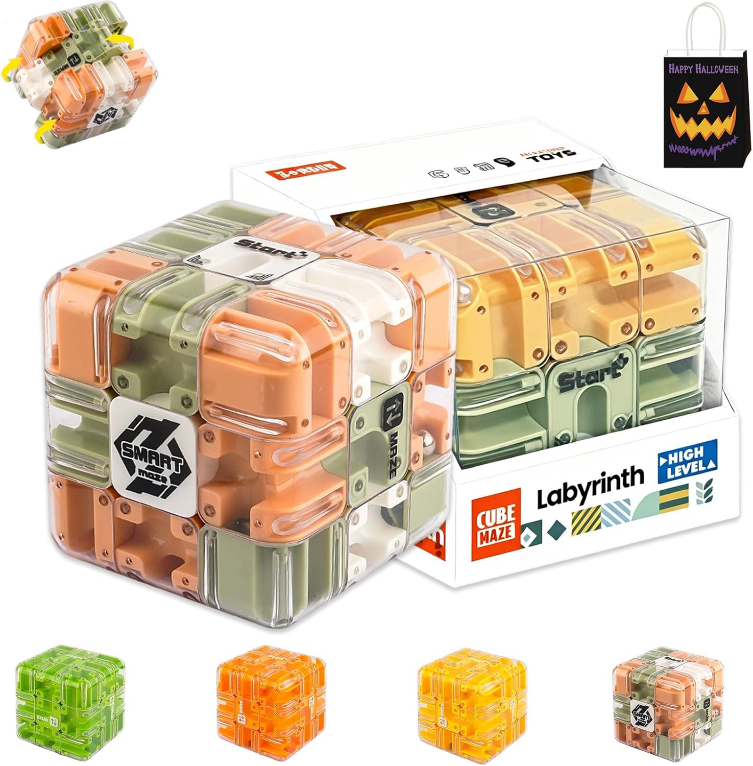 Amazon.com: Large Labyrinth 3D Puzzle Maze Cube - Engaging Brain Teaser Toy, 3D Maze Game, Mazes ...