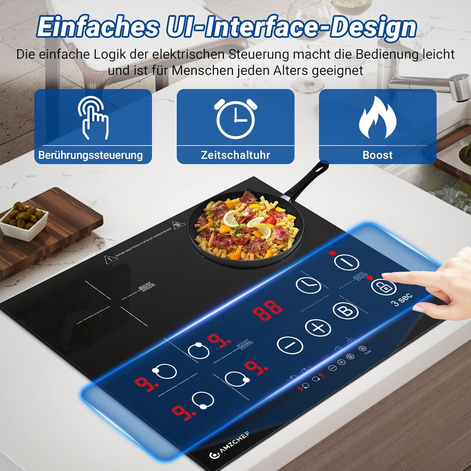 amzchef induction lifted 60 cm 4 plates induction Philippines | Ubuy