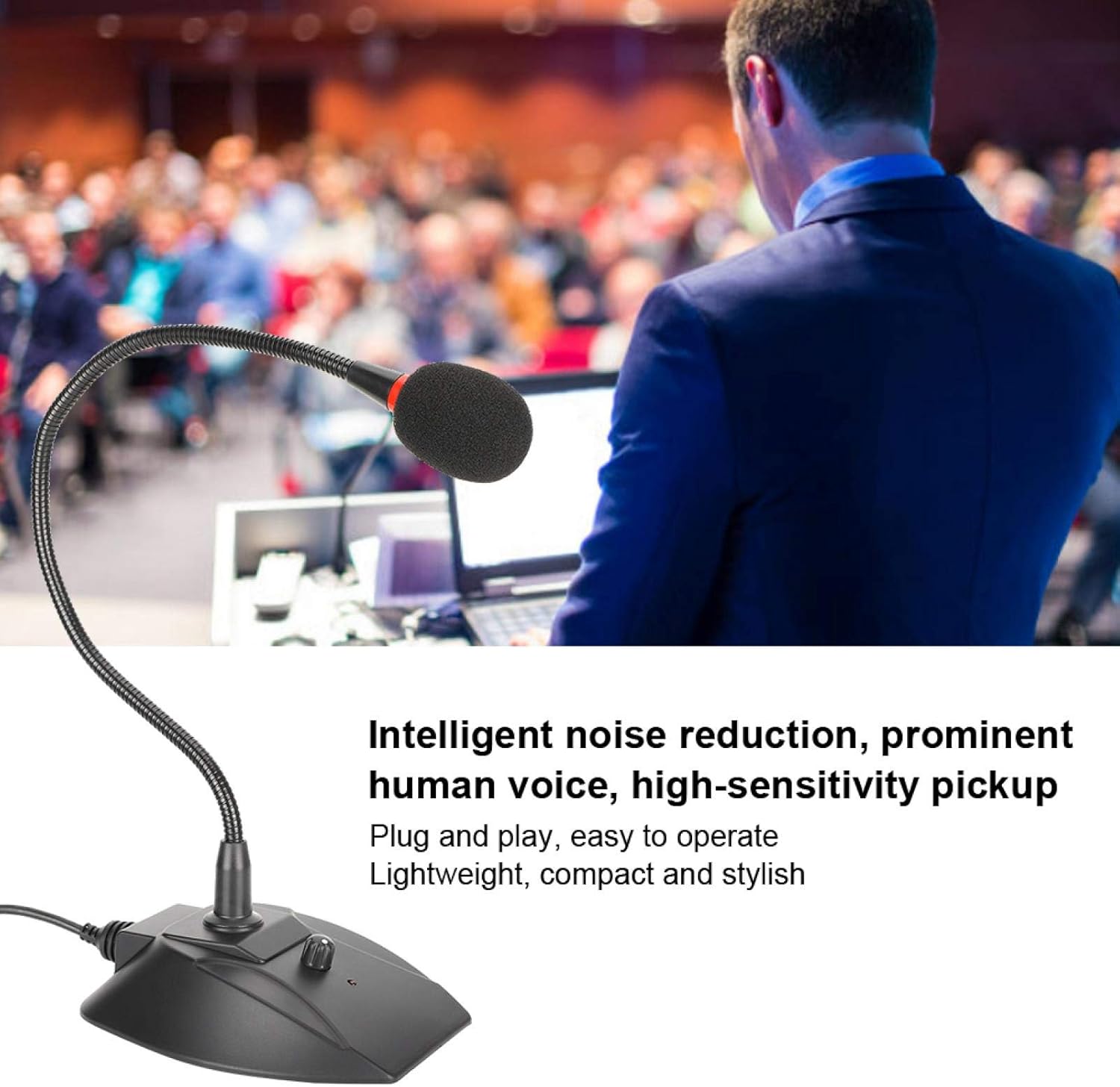 Buy 214 Desktop Microphone, Gooseneck Condenser Microphone Single Point ...