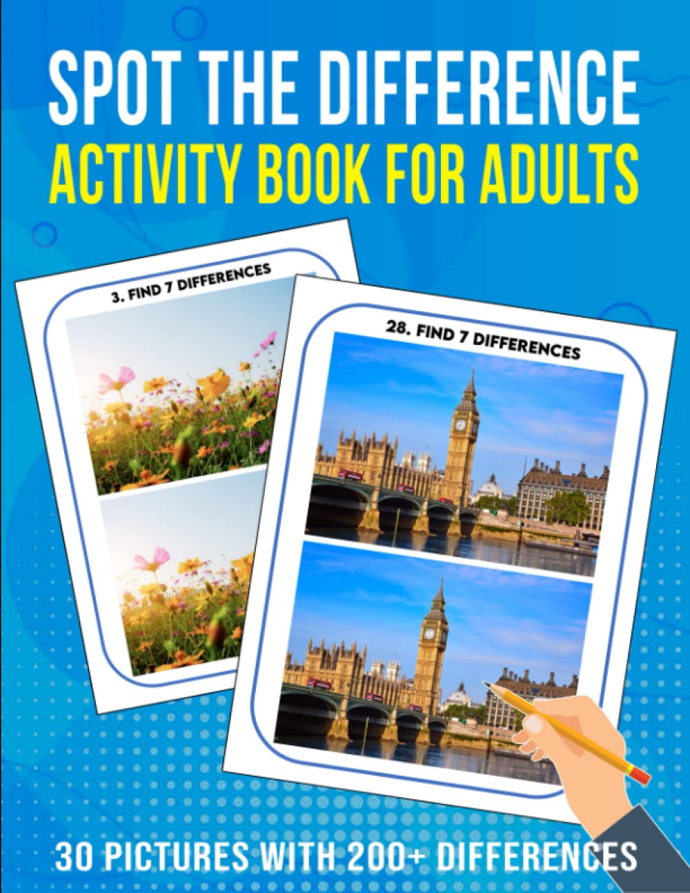 Spot the Difference Book for Adults: Adult Activity book - 30 pictures ...