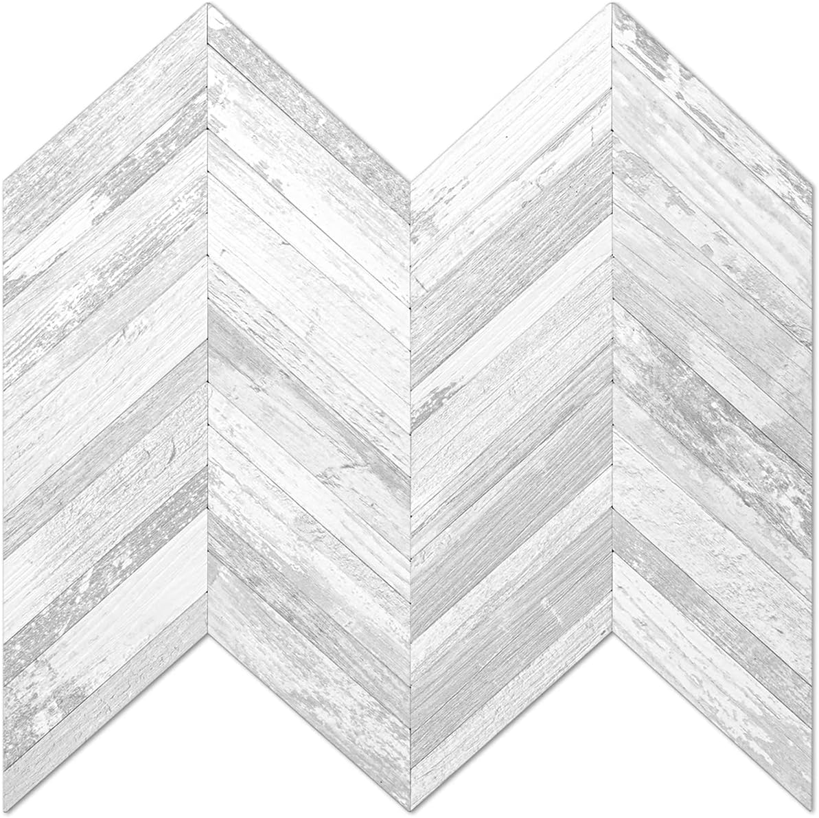 DICOFUN 10-Sheet Herringbone Peel and Stick Backsplash, Vintage White ...