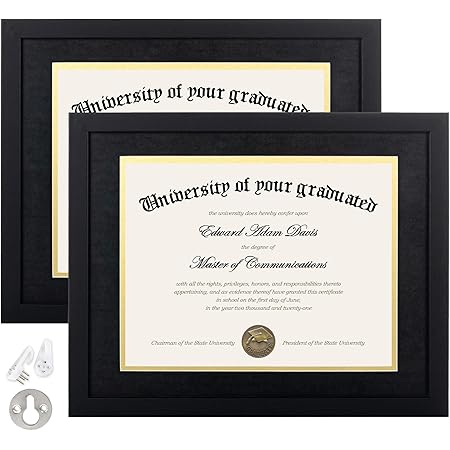 Amazon.com - Engraved Personalized Triple Degree Frame Double Matted ...