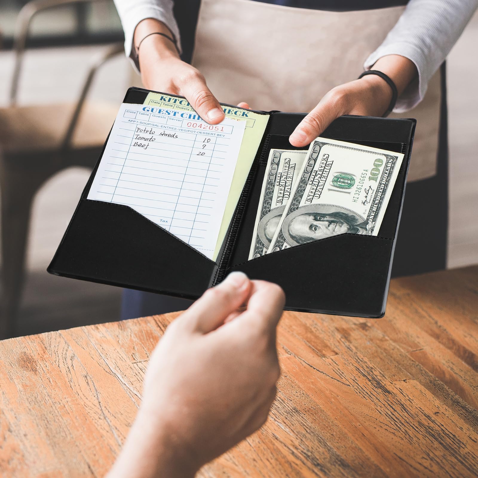 Glenmal 30 Pcs Check Presenters Set for Restaurants 20 Pcs Guest Check ...