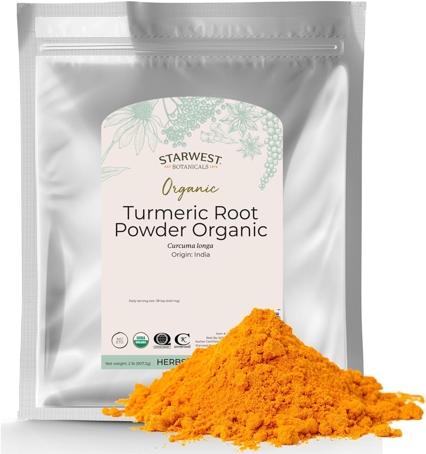 Amazon.com: Feel Good Organic Turmeric w Curcumin Powder, 16 Ounces ...