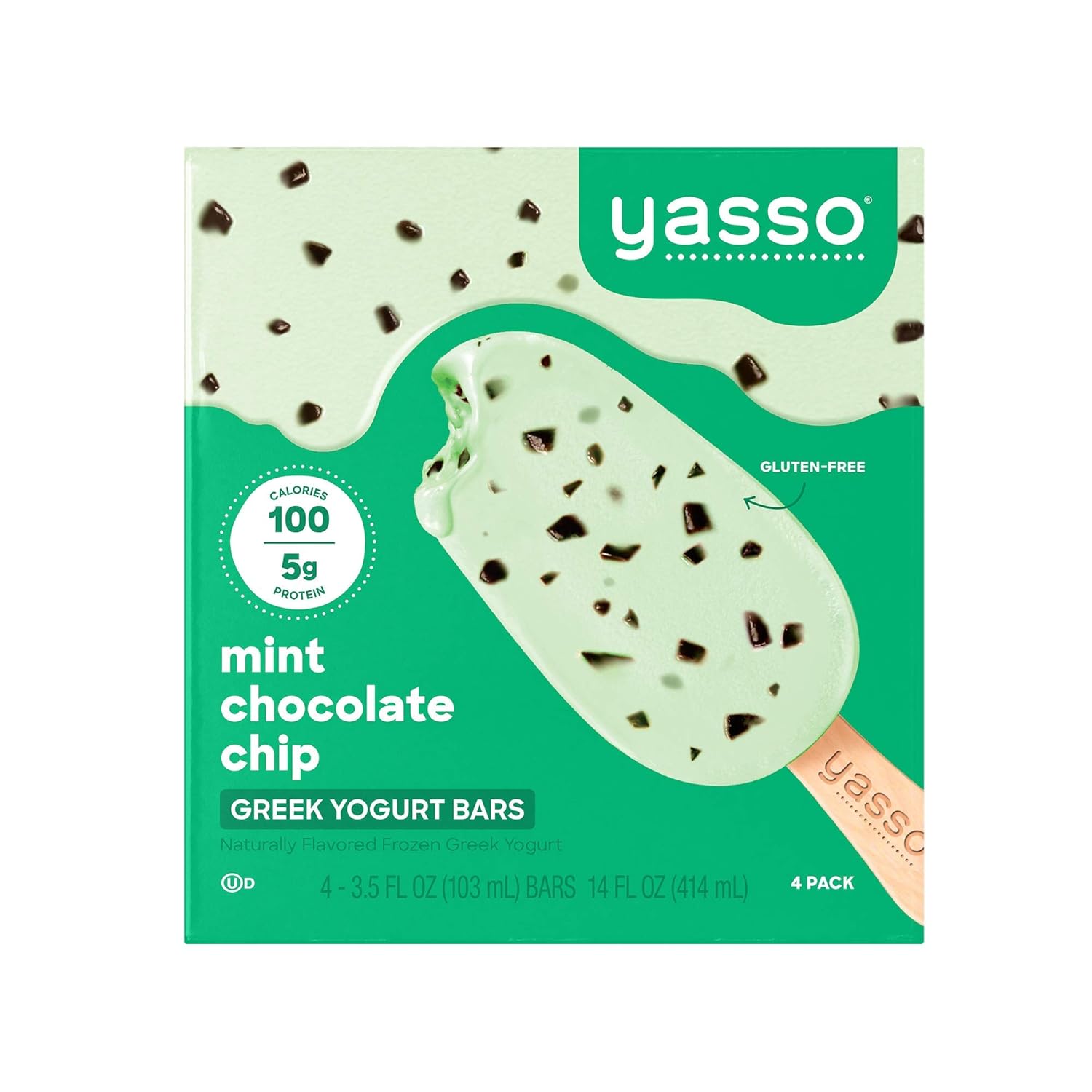 Amazon.com: Yasso Frozen Greek Yogurt Bars, Mint Chocolate Chip, 14 ...