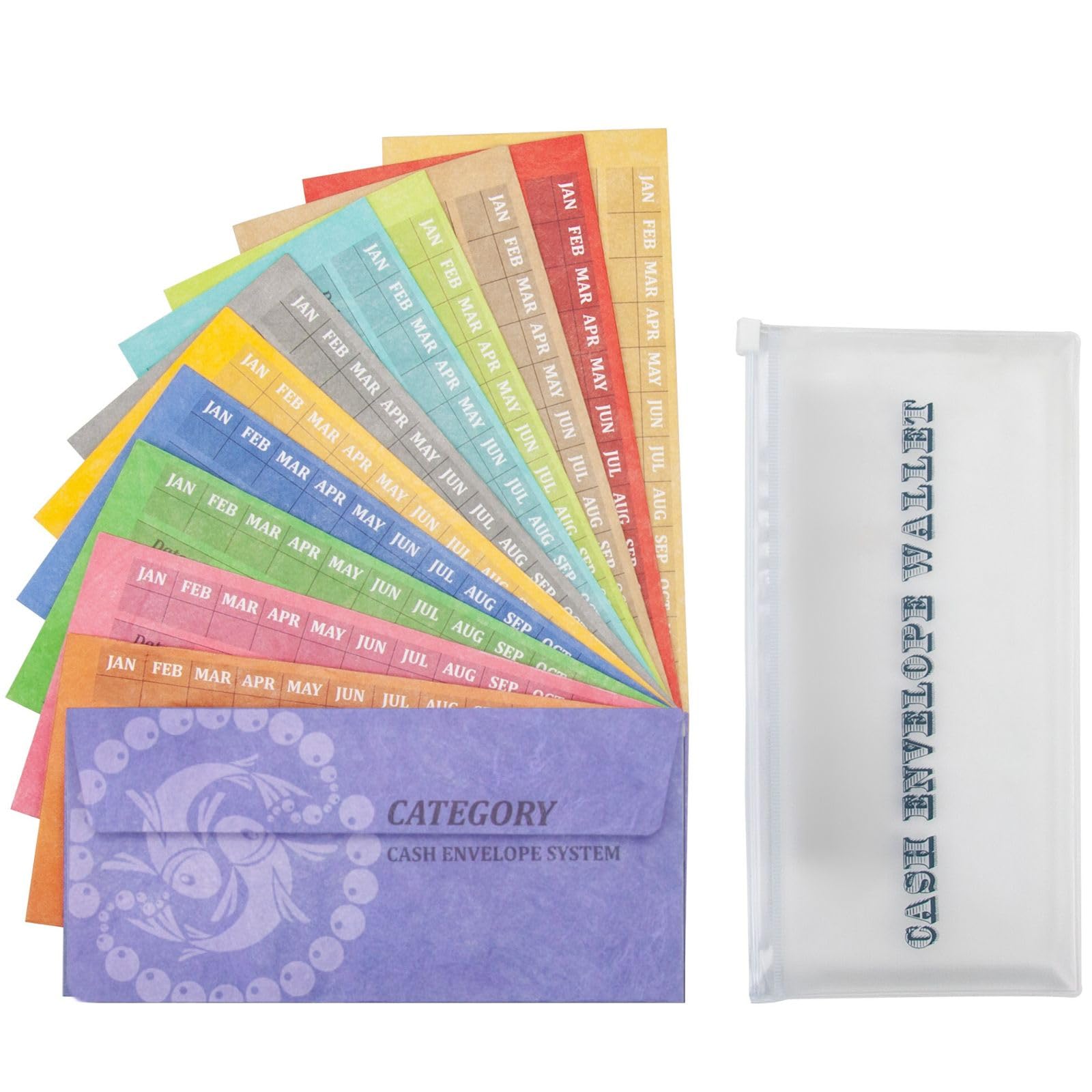 Amazon.com : L LIKED Money Plastic Envelopes for Cash, Colored Cash ...