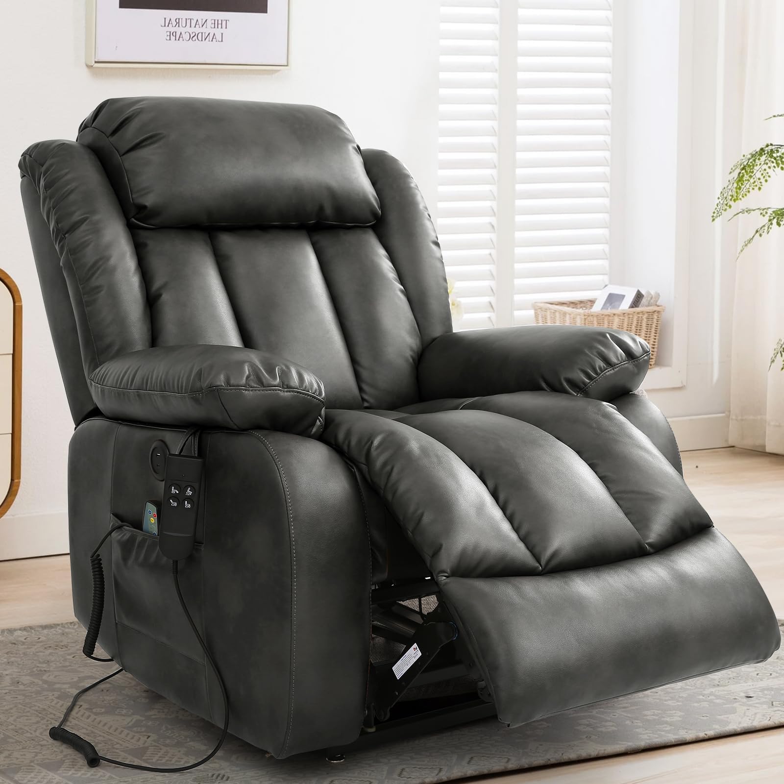 Amazon.com: COOSLEEP Lay Flat Sleeping Dual OKIN Motor Lift Chair ...