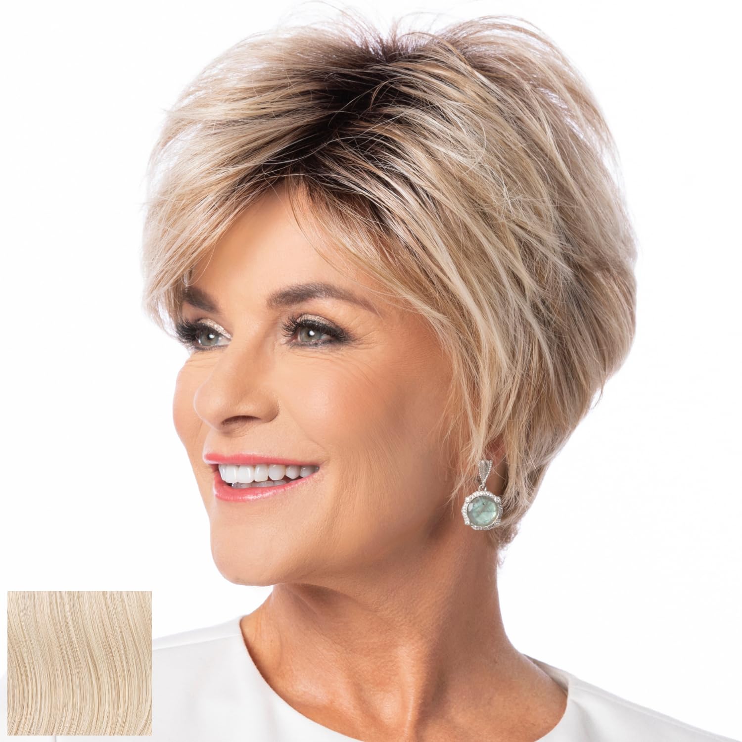 Amazon.com : Toni Brattin Dynasty Wig - Textured Bangs, a Voluminous ...