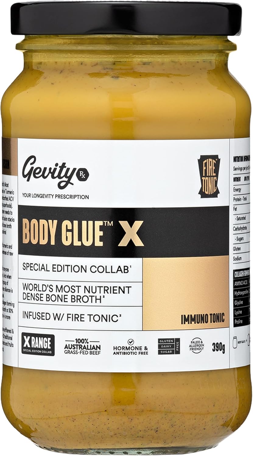 Gevity Rx Bone Broth Body Glue Concentrate X Immuno Tonic, Rich In Amino Acids, Enhances Gut ...