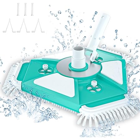 Amazon.com : Upgrade Pool Vacuum Head with Side Brush & Universal ...