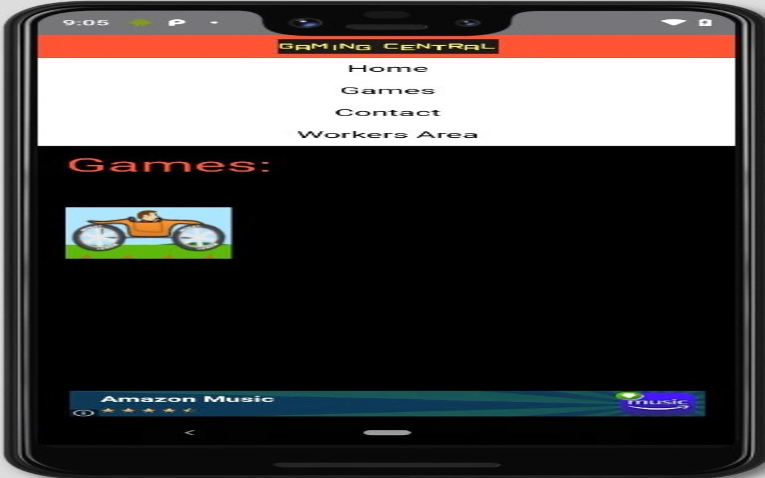 Aplicación Gaming Central en Amazon Appstore
