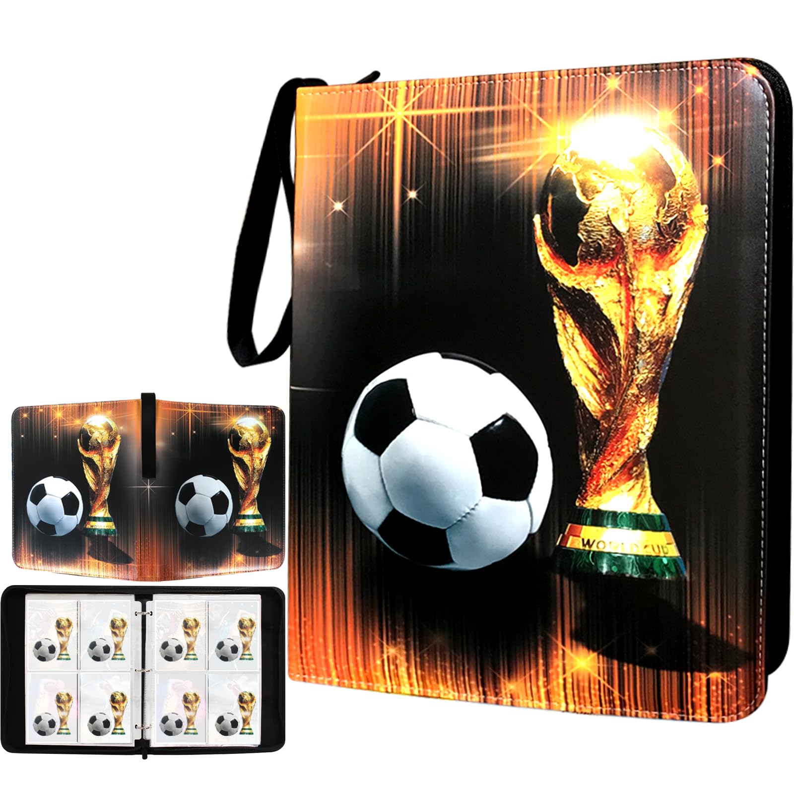 Amazon.com: Trading Card Binder 400 Pockets, Soccer Card Binder Holder ...