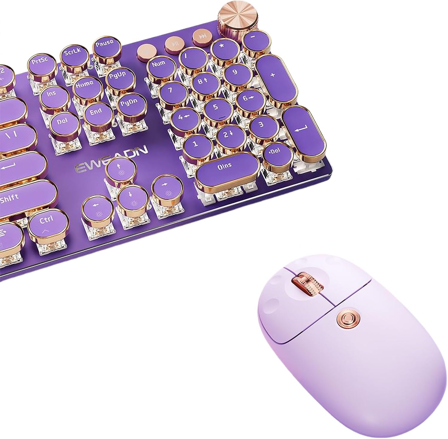 Amazon.com: TISHLED Typewriter Style Mechanical Gaming Keyboard with ...