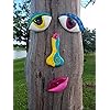 Amazon.com : Cute Tree Faces Decor Outdoor, Handmade by Artist, Garden ...