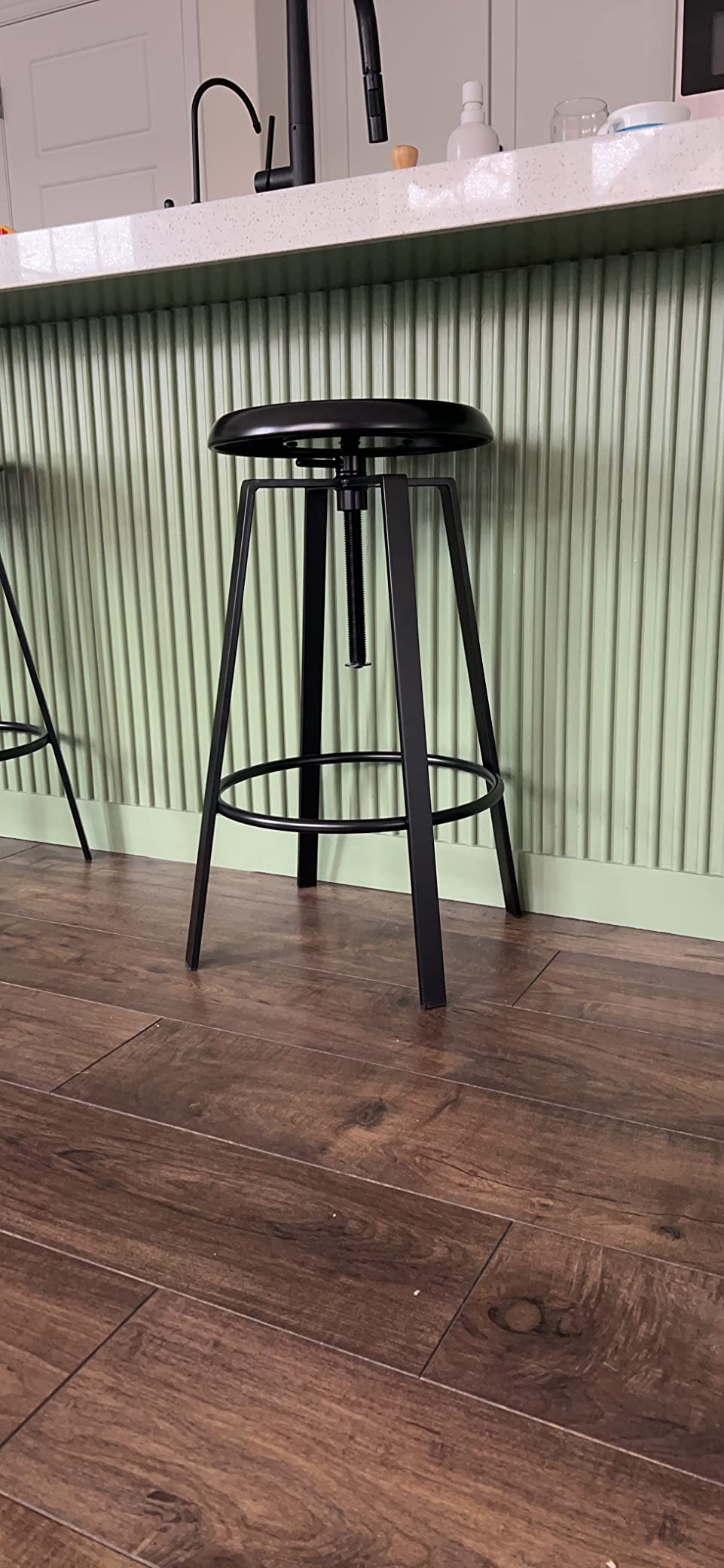 $30/mo - Finance Brage Living 4-Legged Rose Gold Backless Metal Round ...