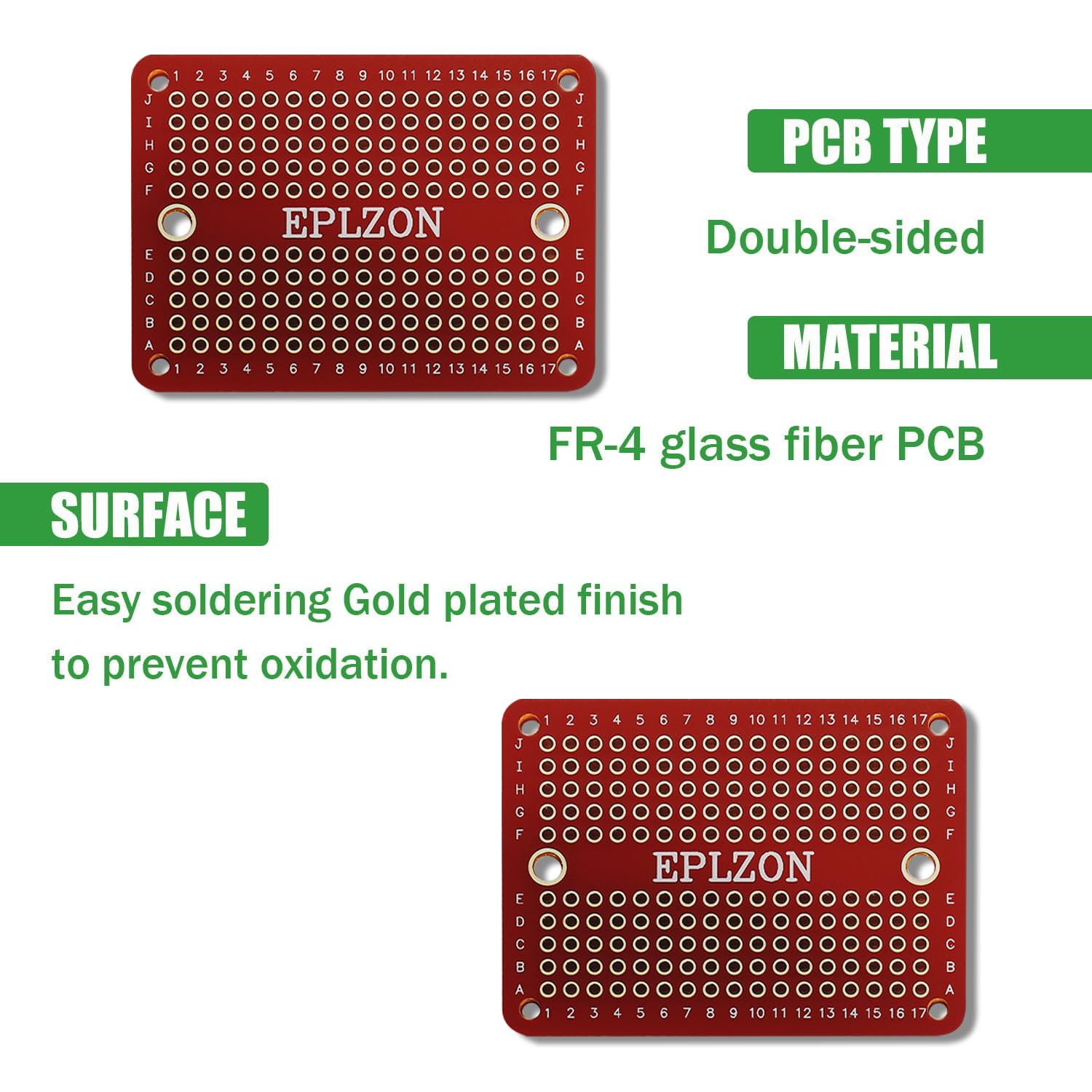 Snapklik.com : EPLZON Solderable Breadboard Mini PCB Board Gold-Plated ...