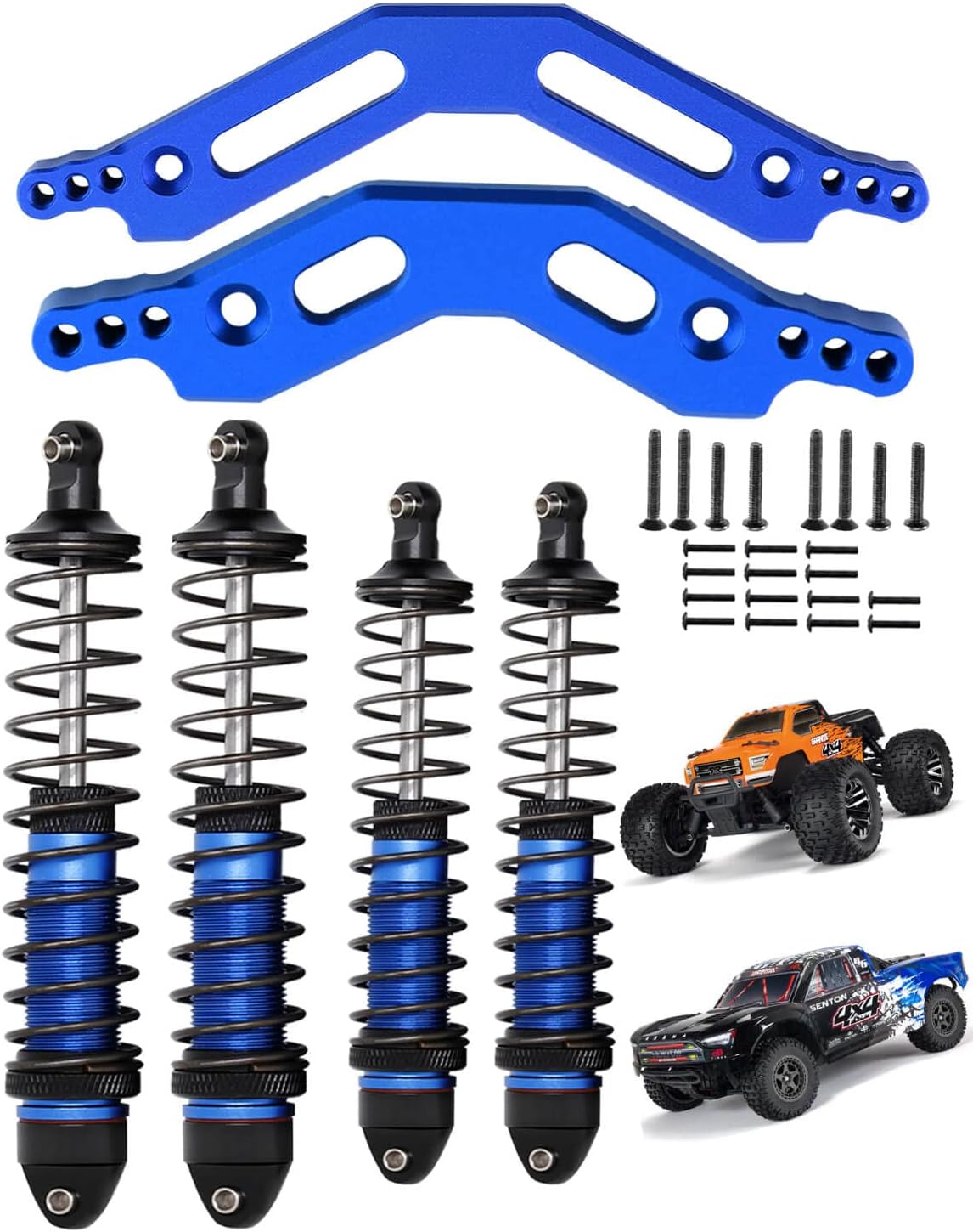 Amazon.com: RCMYou RC Shocks & Shock Tower Upgrades Part for 1/10 Arrma ...