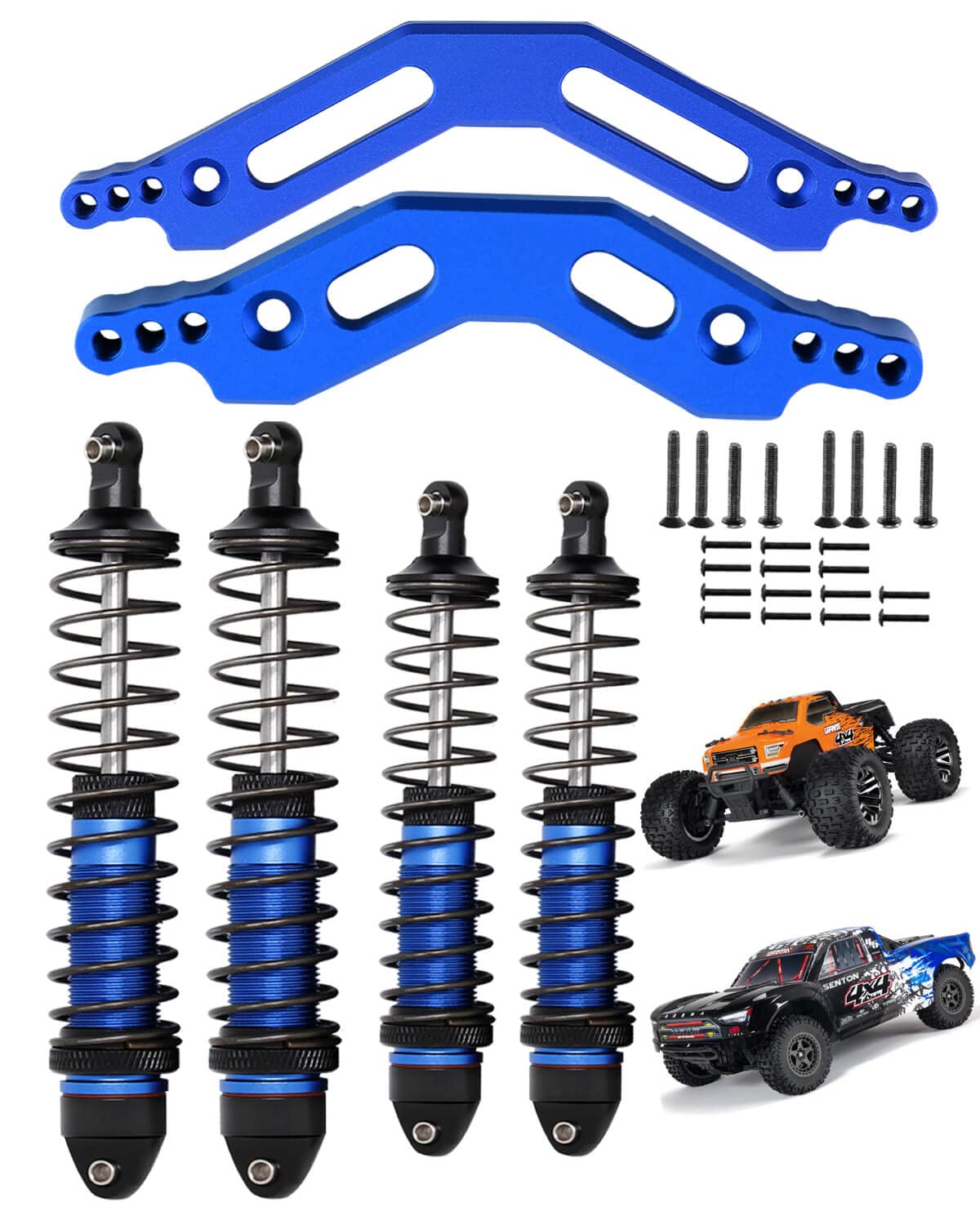 Amazon.com: RCMYou RC Shocks & Shock Tower Upgrades Part for 1/10 Arrma ...