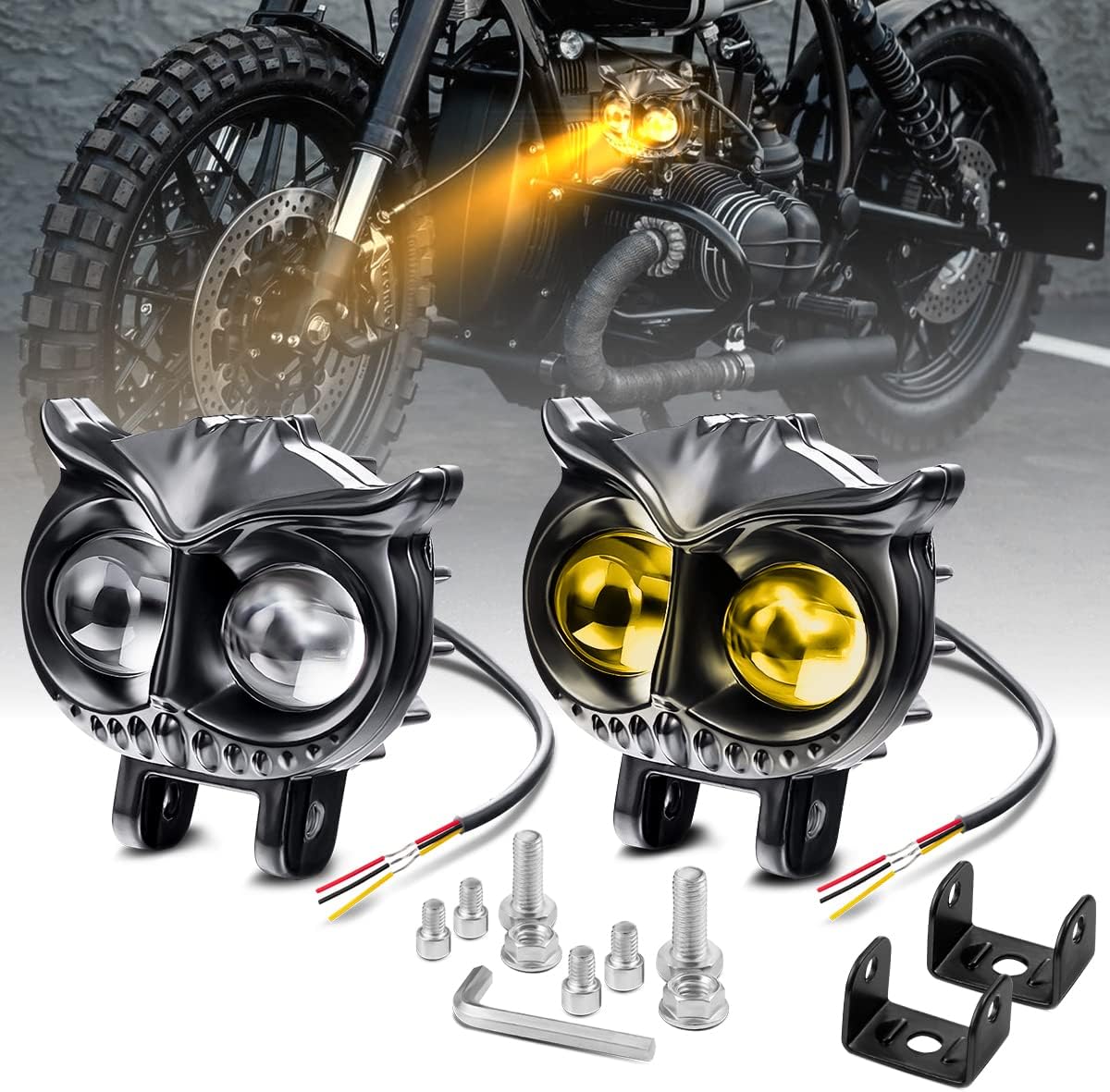 Amazon.com: BWCarid LED Pods Driving Fog Lights Auxiliary Spot Light Amber And White Ditch ...