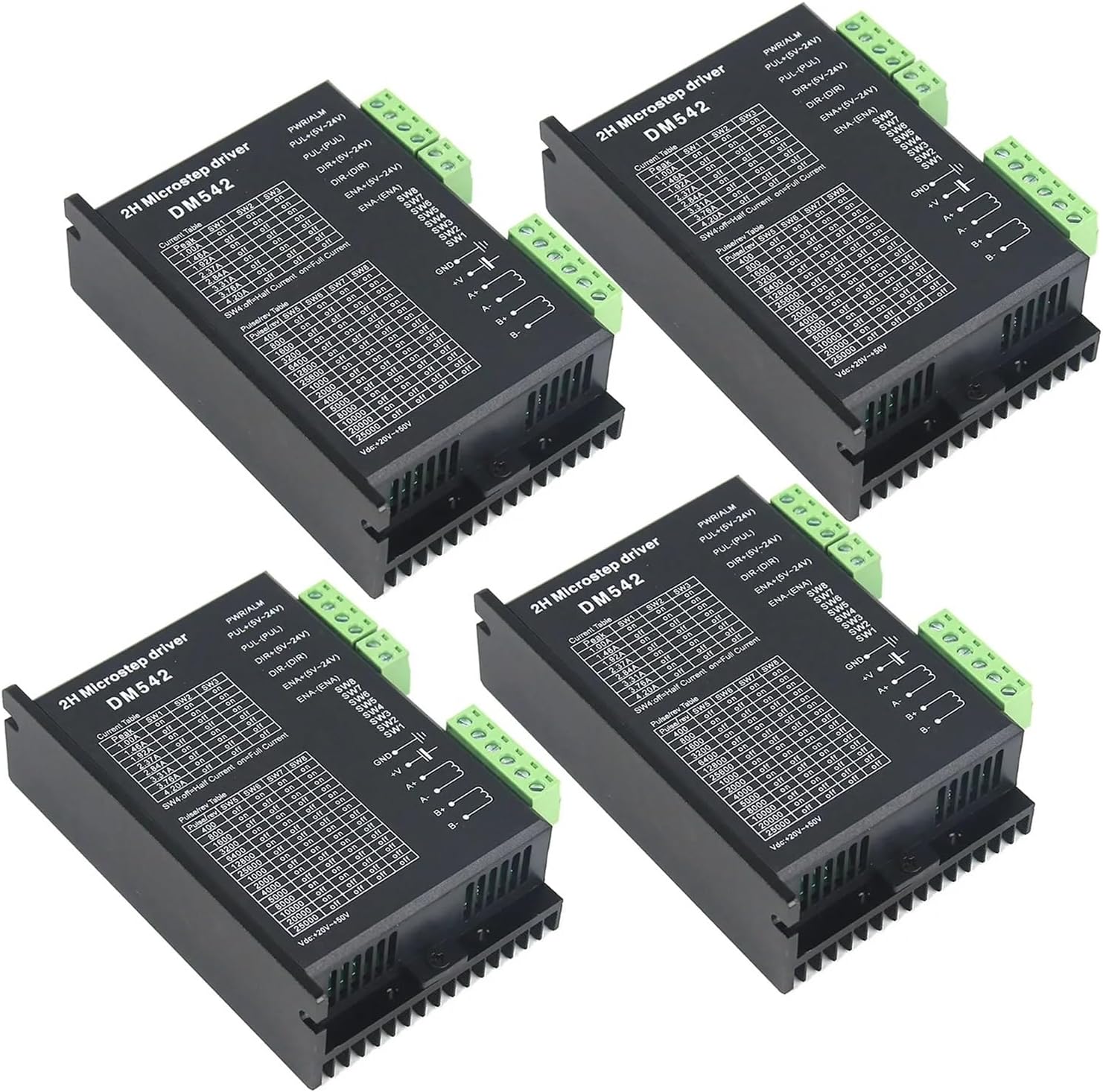 KVEIYIIC 1/2/3PCS 2-Phase Digital Stepper Motor Driver DC24-50V DM542 ...