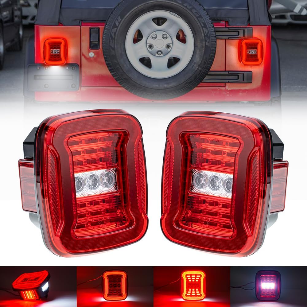 Amazon.com: Mingrui test Led Tail Lights Kit for 1976-2006 J'eep ...
