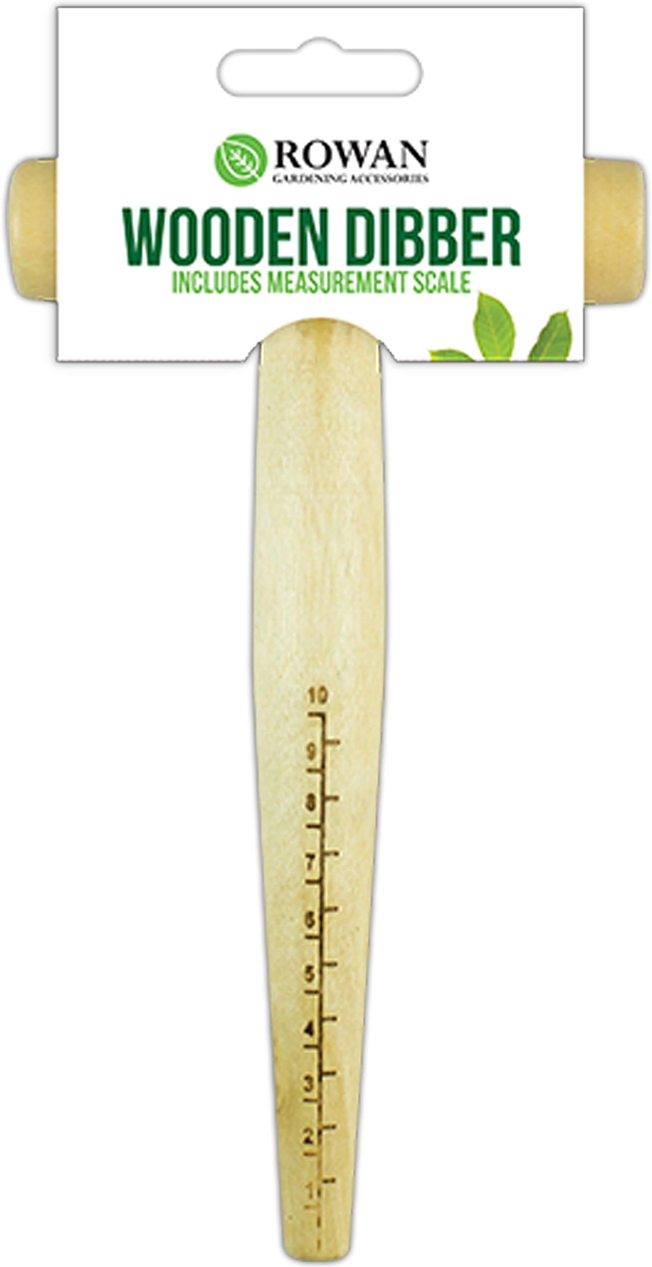Natural Wood Garden Dibber Seed Bulb Flower Depth Planting Gauge T ...