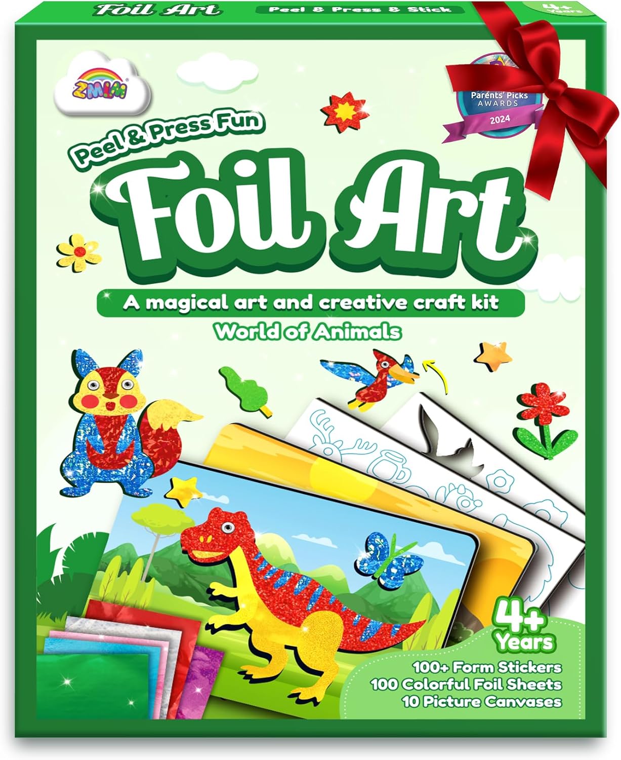 Amazon.com: ZMLM Foil Art Kit for Kids - Arts Crafts Fun Mess Free ...