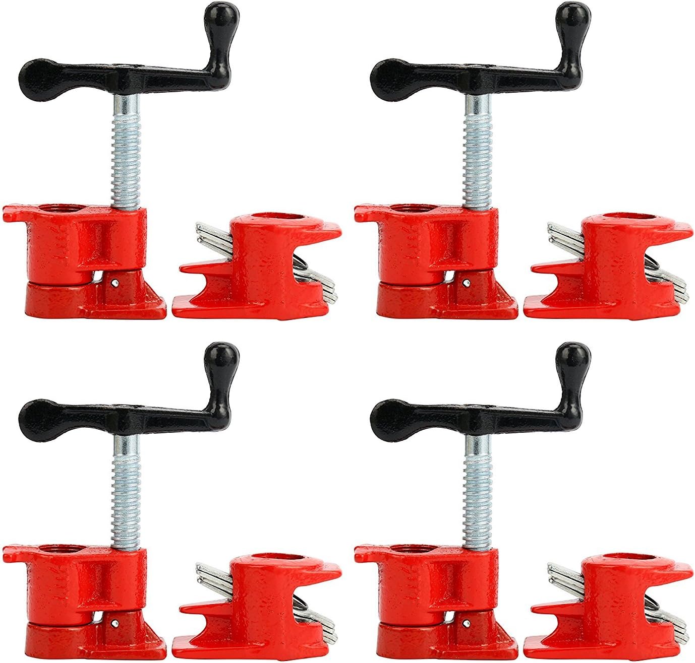 (4 Pack) 3/4" Wood Gluing Pipe Clamp Set Heavy Duty PRO Woodworking ...