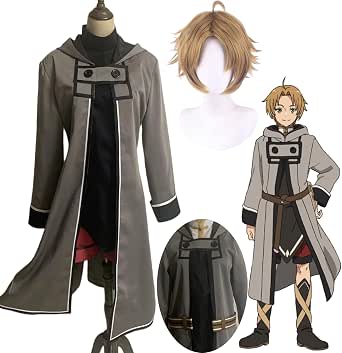 Amazon.co.jp: Acosdary Rudeus Cosplay Costume, Wig, Shoes, Can Be Added ...