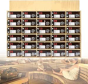 Amazon.com: HTIANMM Slots Wood Acrylic Cell Phone Locker Box with Door ...