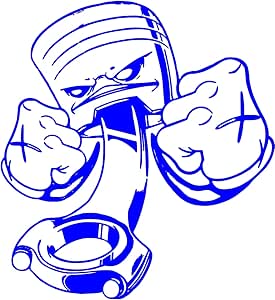 Amazon.com - Angry Piston Funny Window Decal Mechanic Tool Box Decal ...