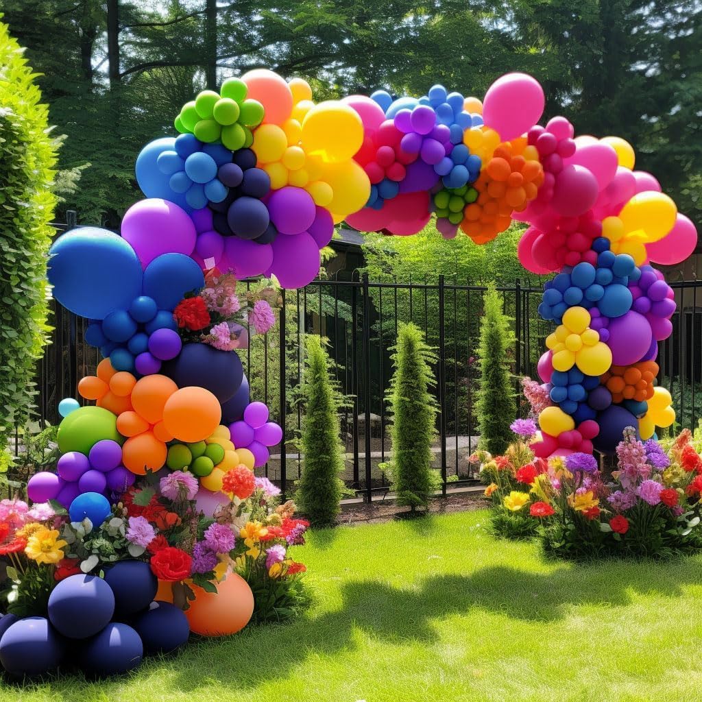 Amazon.com: Colorful Balloon Garland Kit - Double Stuffed Pastel Pink ...