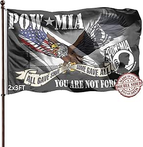 Amazon.com : Pow Mia Eagles Flag 2x3 Outdoor Double Sided- Heavy Duty 3 ...