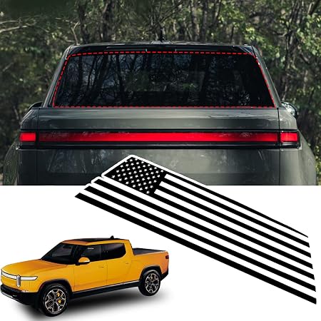 Amazon.com - Fit for RIVIAN R1T Pickup Truck Rear Windshield Flag ...
