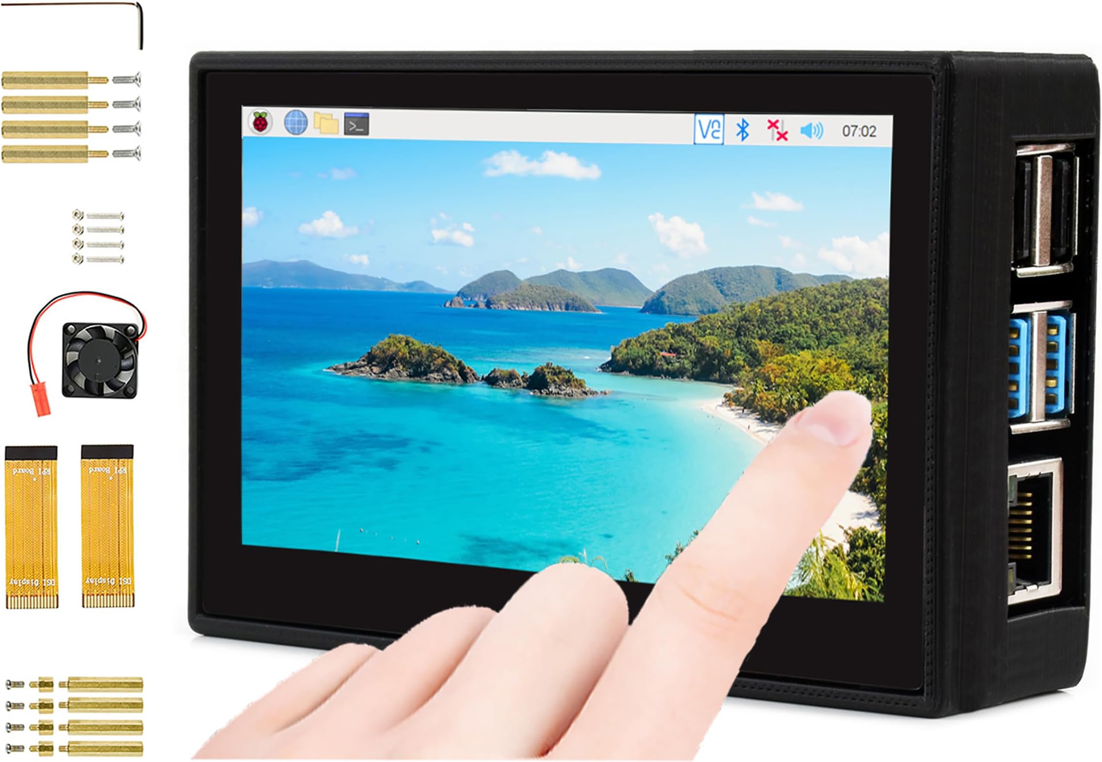 Amazon.com: waveshare 4.3inch DSI LCD Display with Case for Raspberry ...