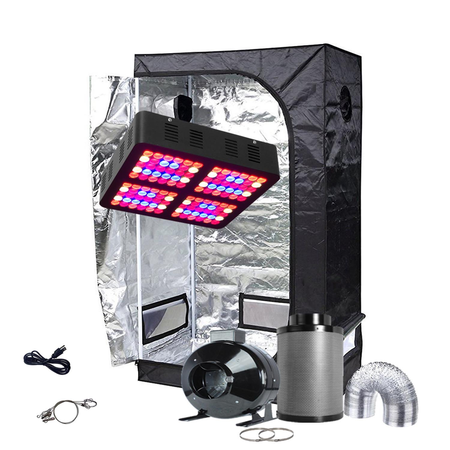 Amazon.com: Oppolite Indoor Grow Tent Kit Complete Package LED 600W ...