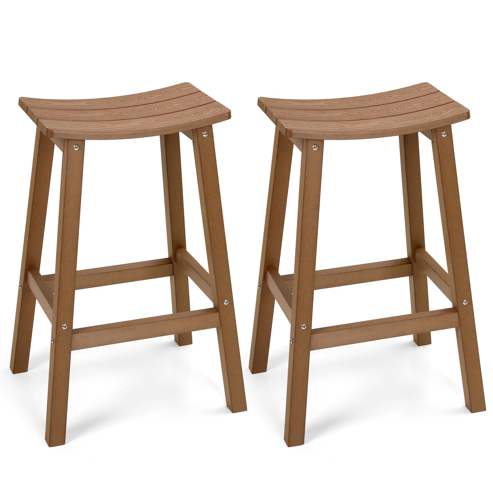 Amazon.com: LAHAAP Weatherproof Bar Stools Set of 2, 28" Height Outdoor ...