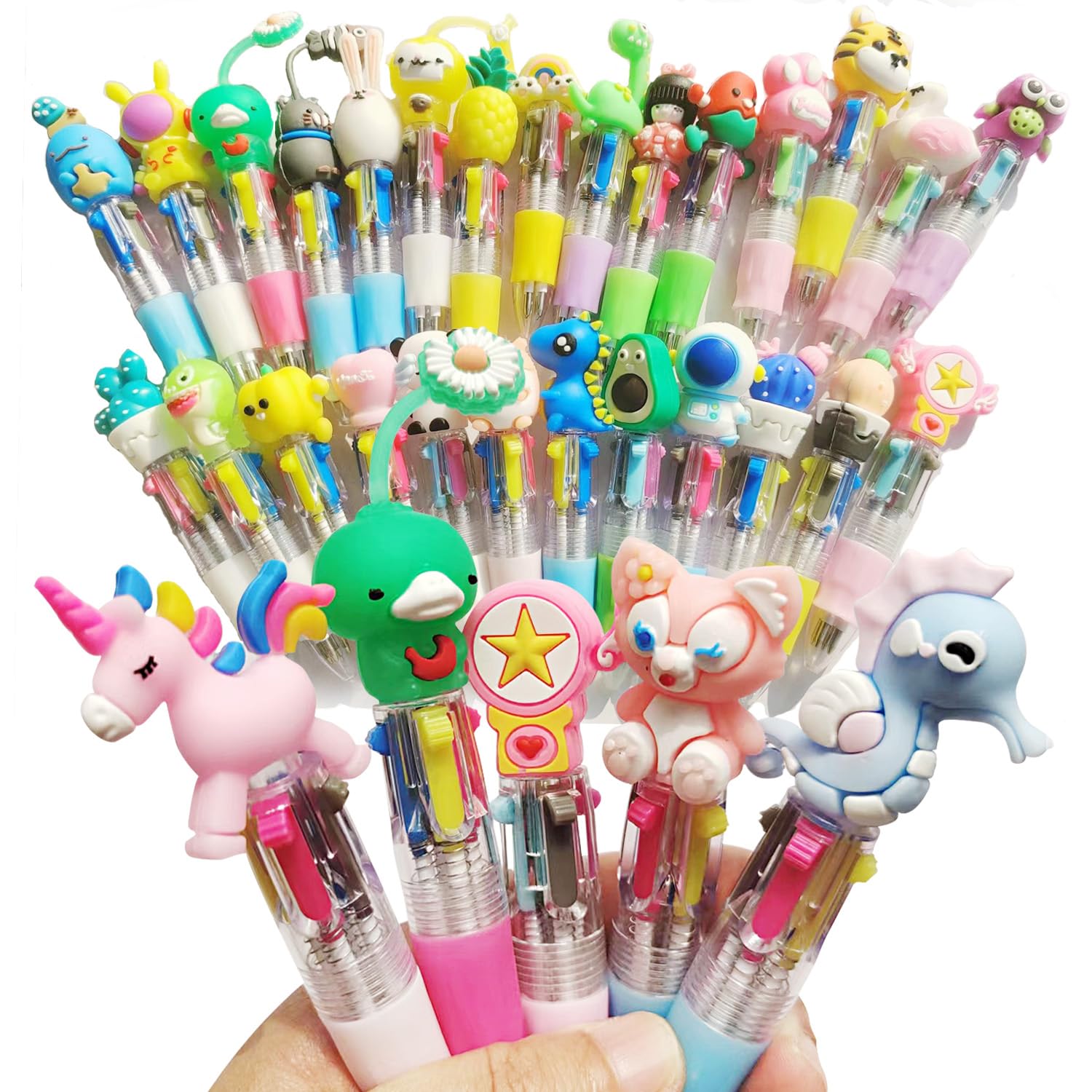 Amazon.com : lyyochinn 32pcs Multicolor Pens in one- 4 in 1, Fun Pens ...