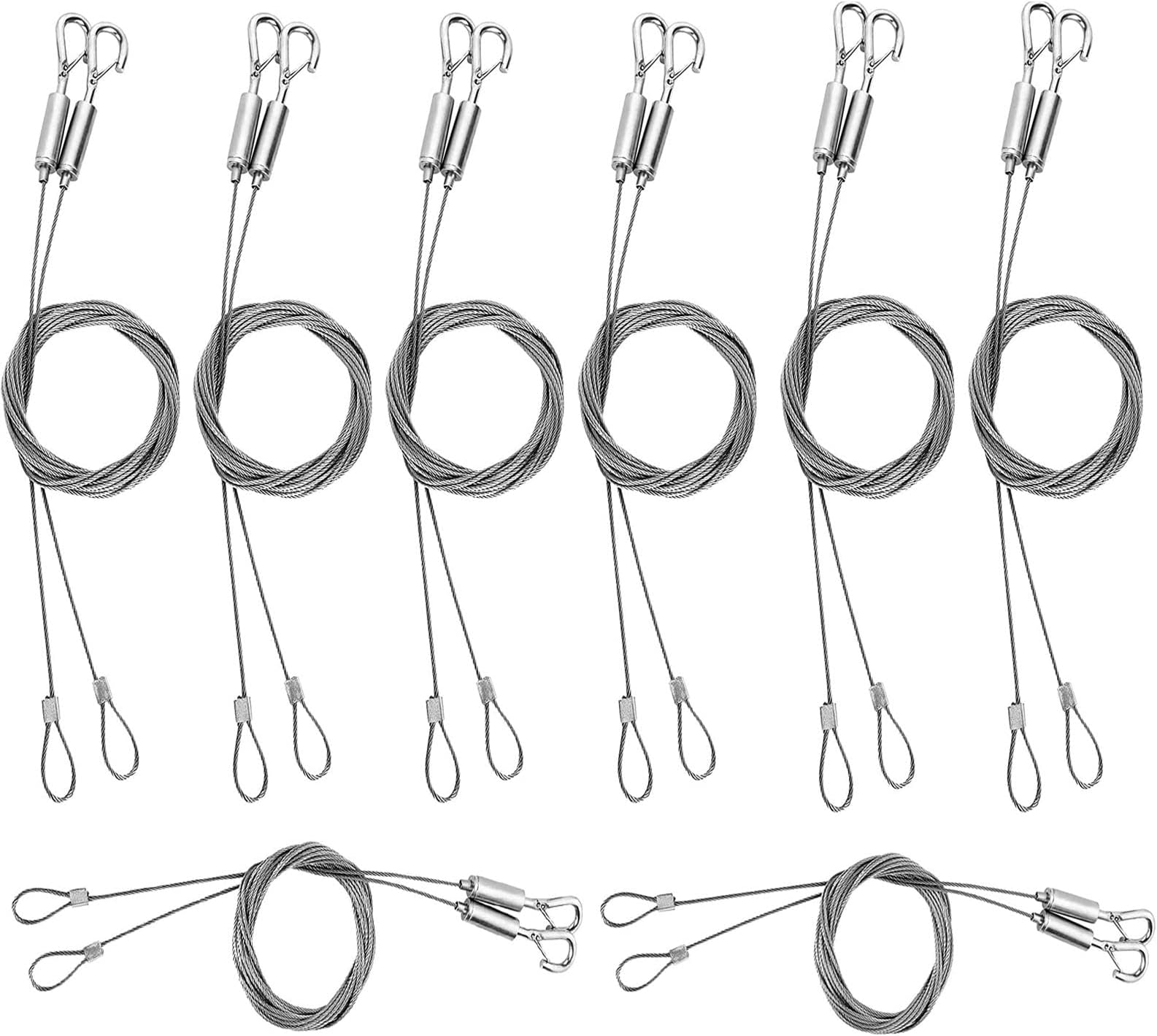 ACXFOND 8PCS Adjustable Picture Hanging Wire with Loop and Hook, 2mx1 ...